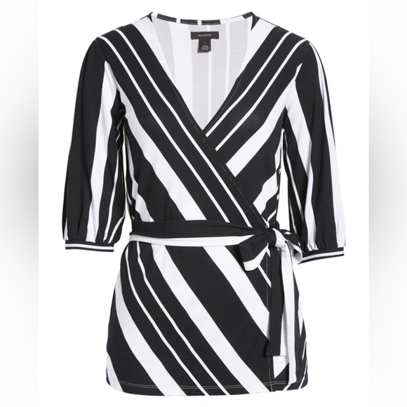 Halogen | Tops | Nwt Halogen Nordstrom Black White Oasis Vertical ...